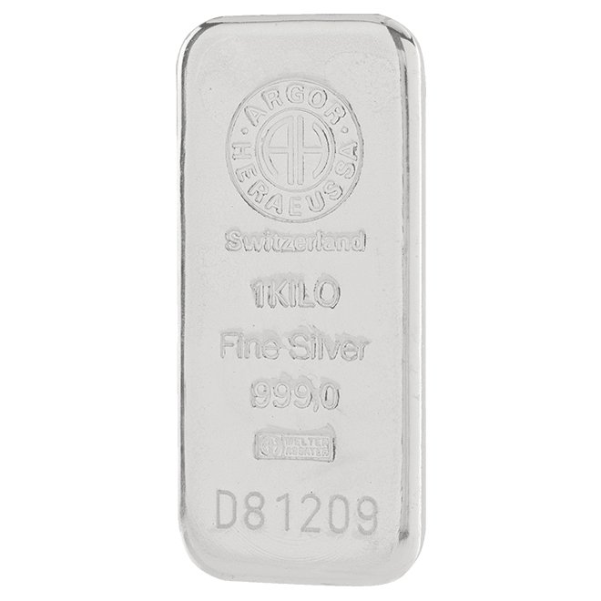 Lingou argint 1 kg Argor-Heraeus 999.0 Elvetia